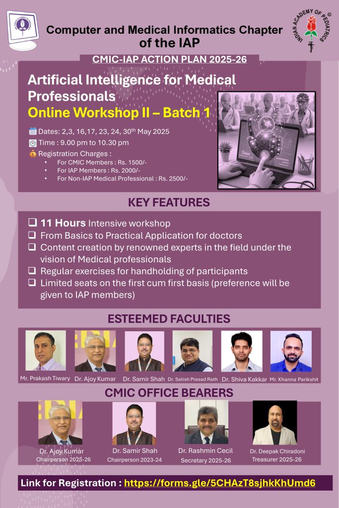 Artificial Intelligence for Medical Professionals – Online Workshop II ...